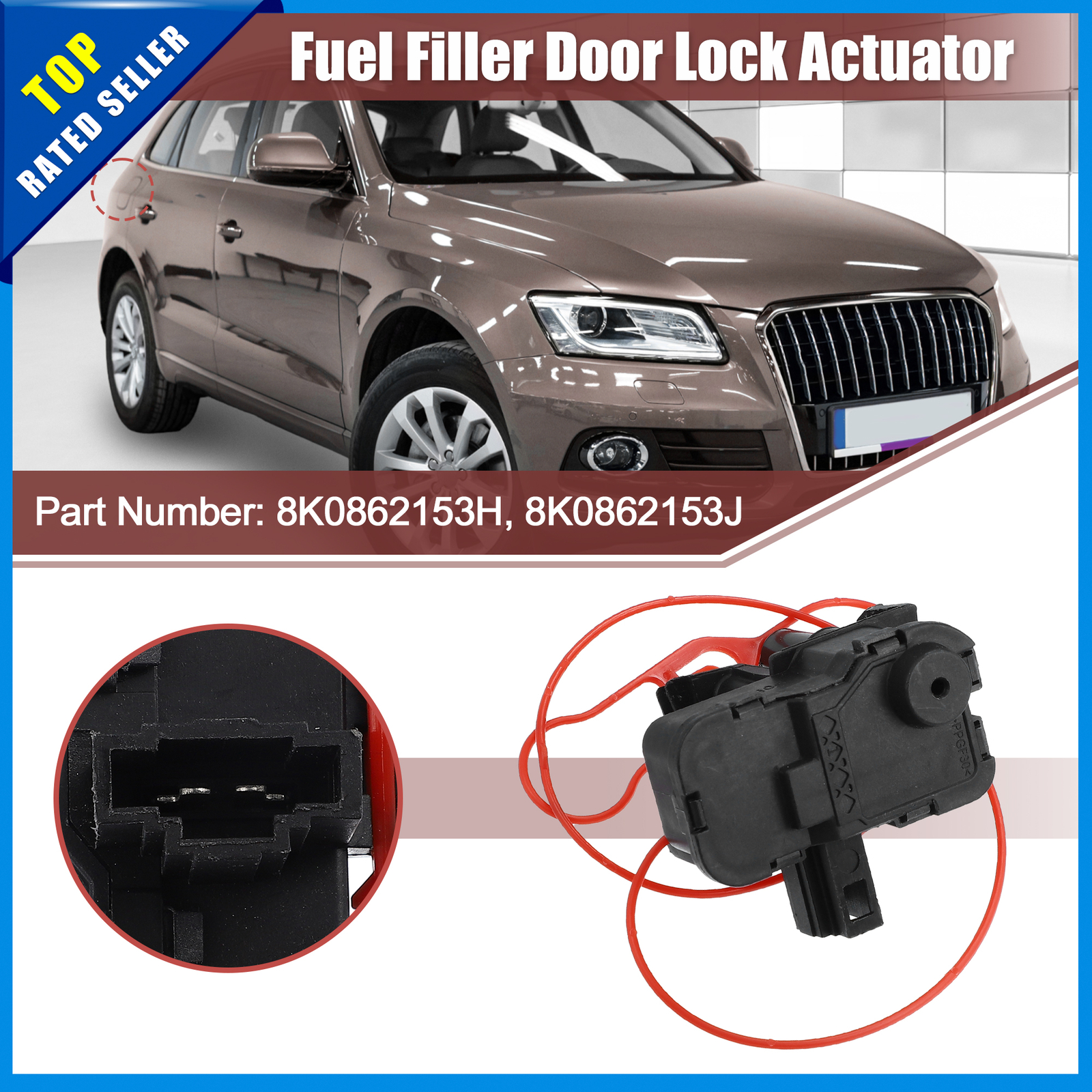 Pack of 1 For Audi Fuel Door Lock Actuator Fuel Flap Cap Release ...