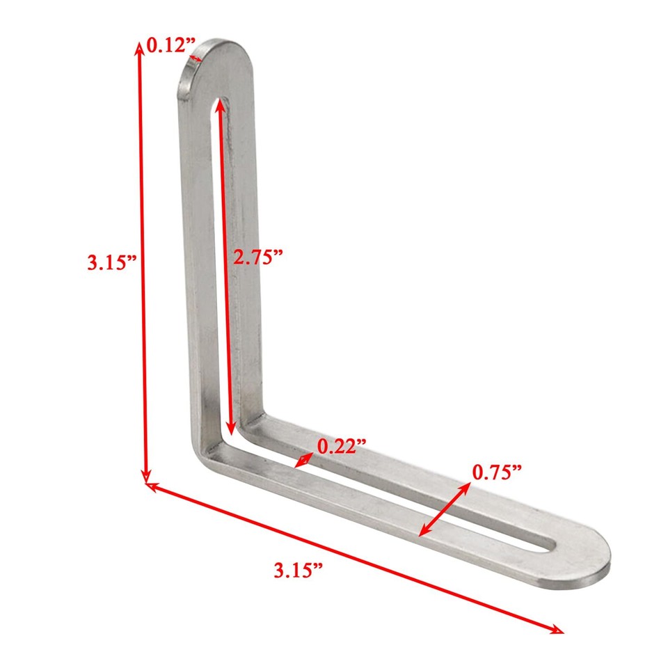 4 Pcs Stainless Steel Reinforced L-Shape Corner Braces Slotted Angle ...