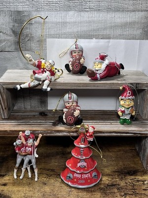 Ohio State Buckeyes Christmas Ornament Lot. Football OSU Elf Tree ...