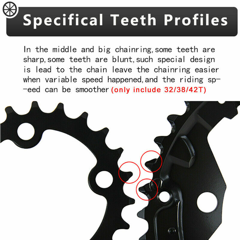 UK 104BCD 64BCD 22T 24T 32T 42T 44T Bike MTB Chainring Single Tooth ...