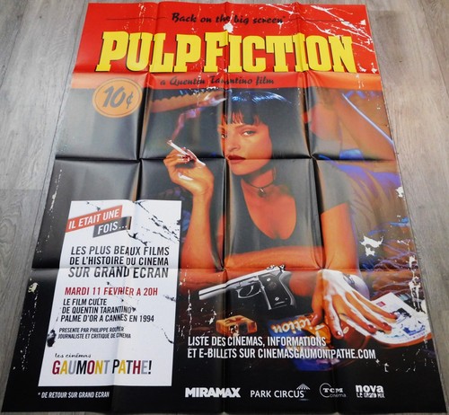 Pulp Fiction French Movie Poster 47"63 Rerelease Quentin Tarantino | eBay