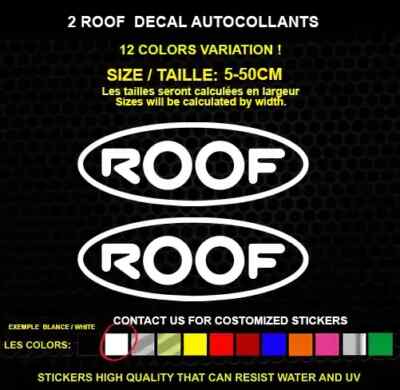 2 ROOF autocollant Véritable decal autocollant STICKERS IMPERMÉABLE | eBay