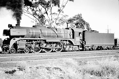 Victorian Railways Steam R704 in Korong Vale Yard with a Wheat Train ...