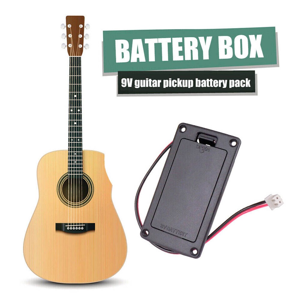 2Pcs For Acoustic Guitar 9V Pickup Battery Holder Box Compartment Cover ...