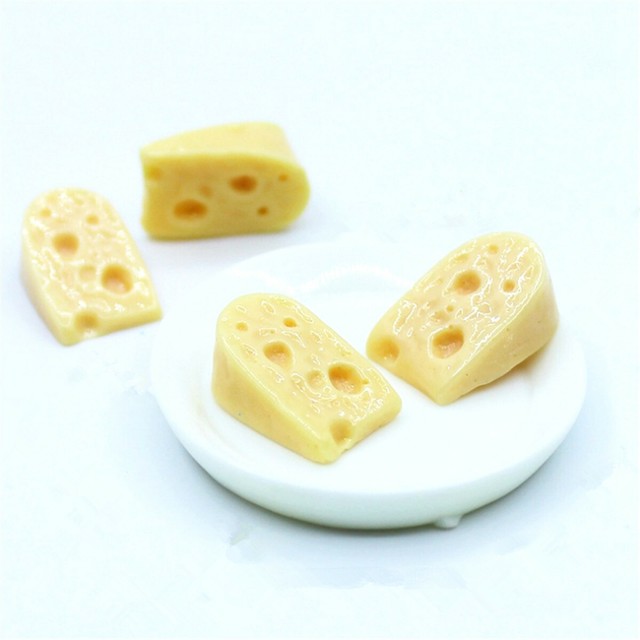 20pcs Dollhouse Miniature Cheese Slices Toys Doll Mini Food Tiny Yellow ...