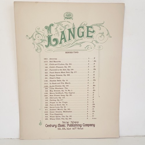 Antique 1908 In The Cloister Sheet Music by Gustav Lange | eBay