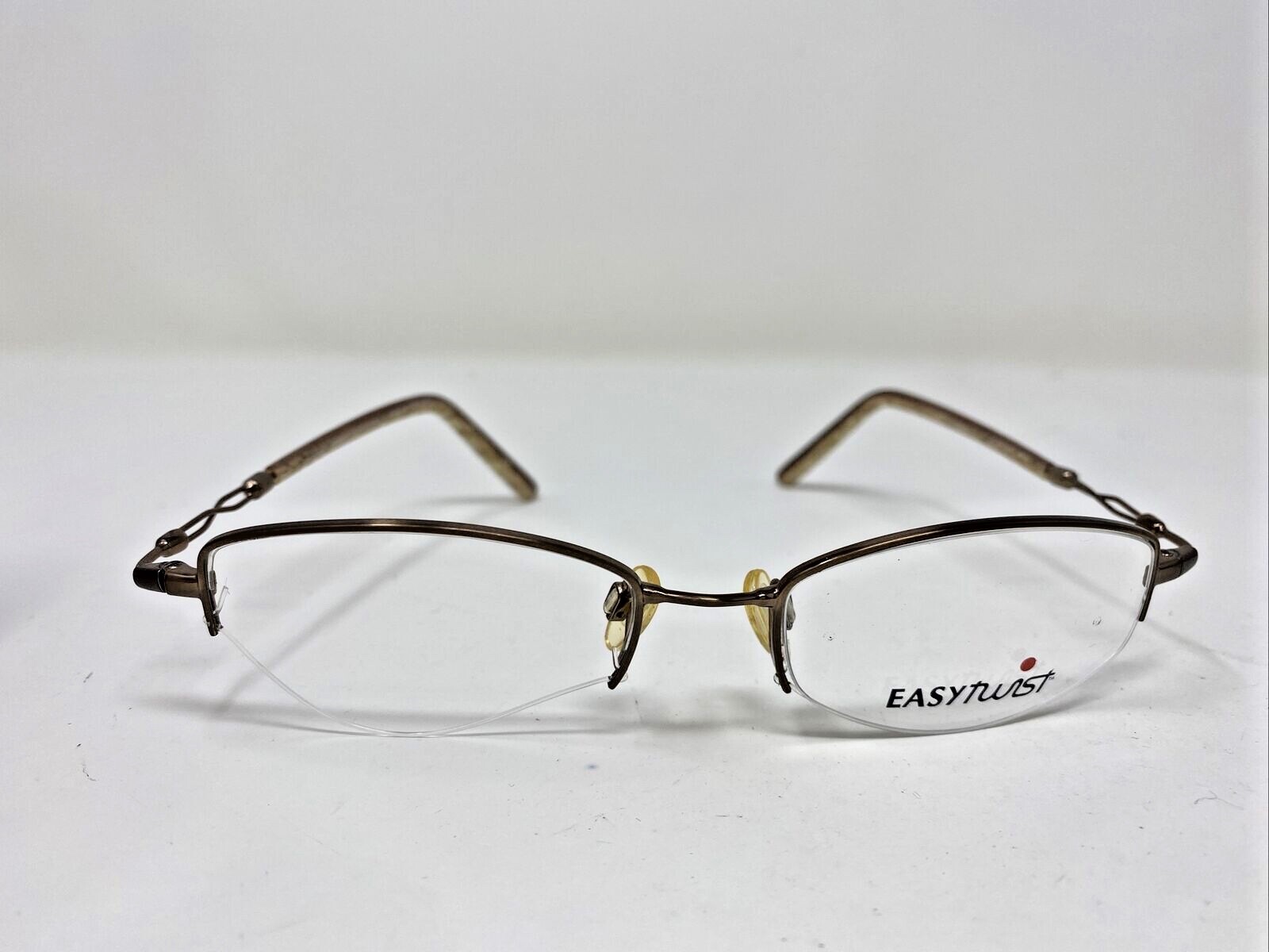 Easytwist Eyeglasses Frames 771 50-17-135 Bronze Half Rim CG37 | eBay