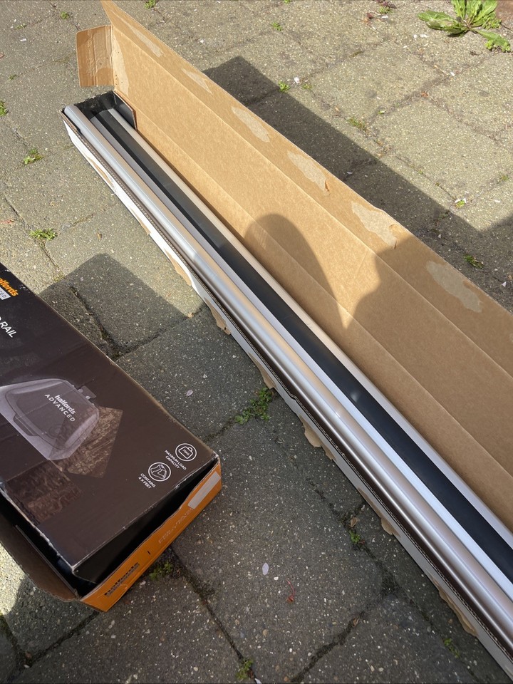 Halfords Advance A135 Aero Roof Bars with FBS Locking Raised Rail Foot ...