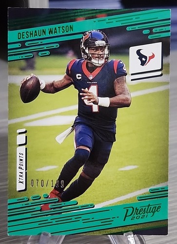 Deshaun Watson 2021 Prestige Xtra Points Premium Green /199 #29 Houston ...