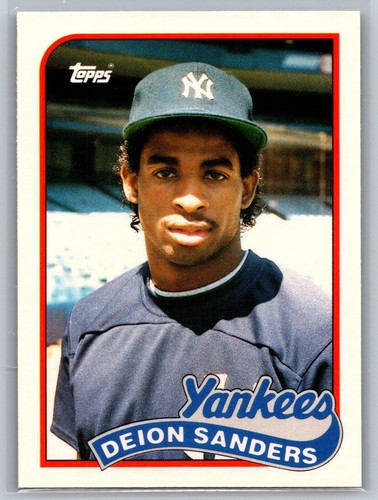 1989 Topps Card #110T Traded Deion Sanders New York Yankees Rookie RC ...