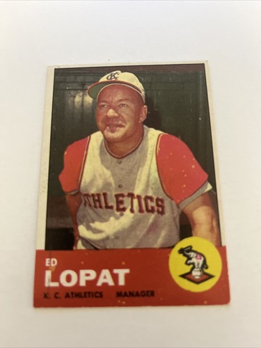 1963 Topps Baseball Ed Lopat #23 VG *PETROSCARDS* | eBay