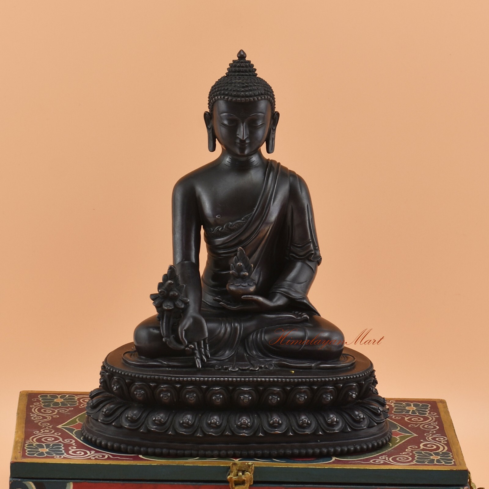 Fine Quality Hand Carved Menla Buddha Ritual Rupa – Medicine Copper ...