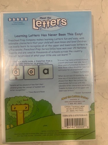 Meet the Letters DVD 184582000006| eBay