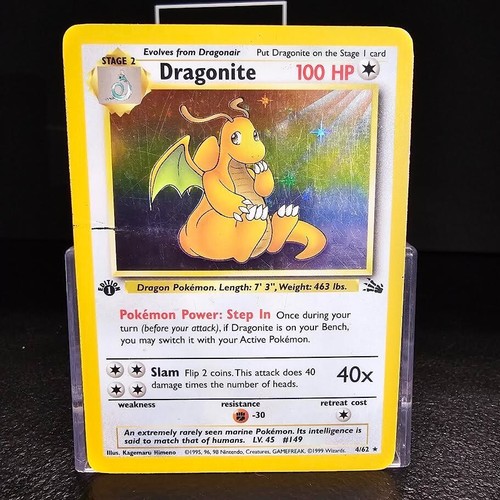 Dragonite 1st Edition Pokemon TCG Fossil 4/62 Holo Rare | eBay