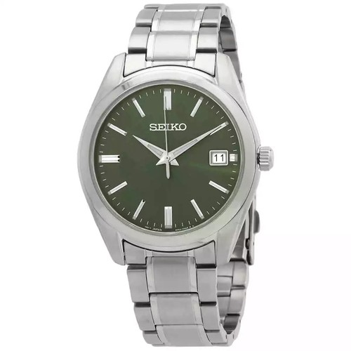 Seiko Men's Quartz Green Dial Watch - SUR527P1 NEW | eBay