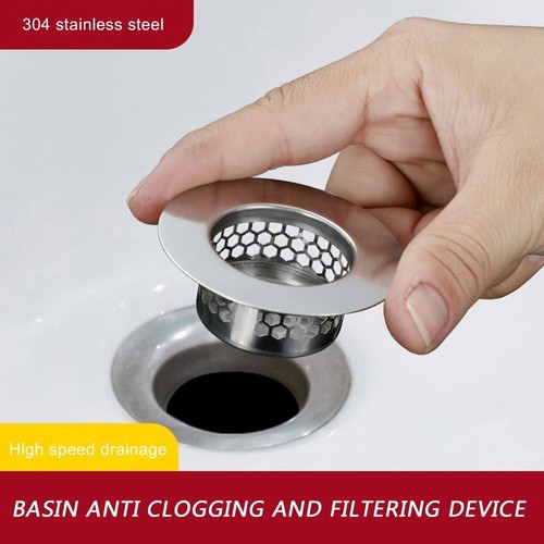 Stainless Steel Sink Strainer Mesh Trap Kitchen Bathroom Accessories ...