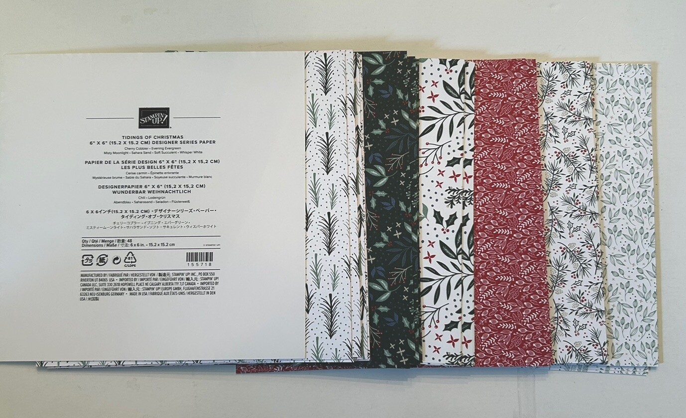 NEW Stampin’Up! TIDINGS OF CHRISTMAS Designer Series Paper Stack 48 ...