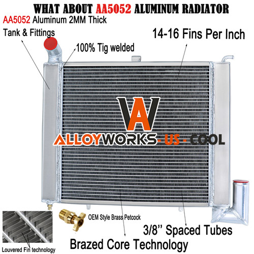 3 ROW Aluminum Radiator for 1963-1972 1971 1970 1965 Chevrolet Corvette ...