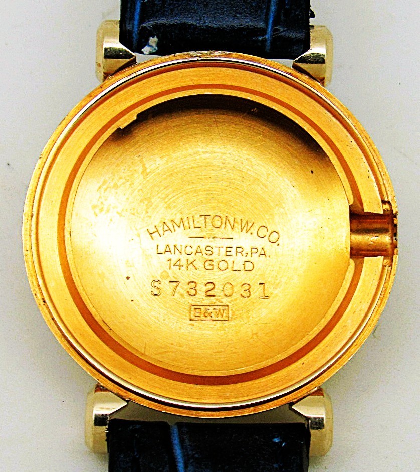 1949 Hamilton "FLEETWOOD" Model 14k Gold Fancy Lugs Men Wristwatch ...