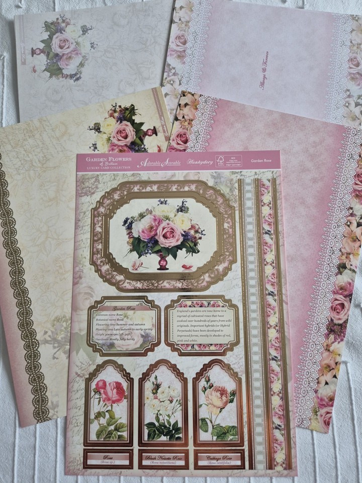 5 Hunkydory Card Making Kits. Each Set Has 1 Topper Card 2Base Card And ...