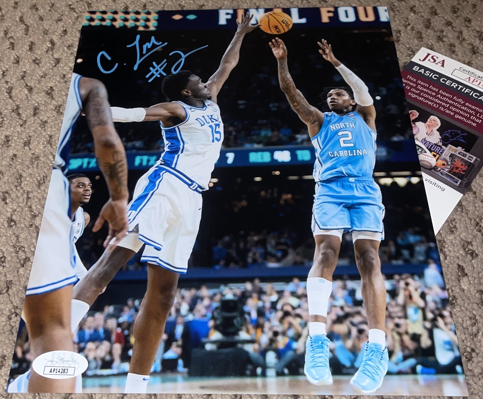CALEB LOVE SIGNED 8X10 PHOTO JSA UNC BASKETBALL AUTOGRAPH NORTH ...