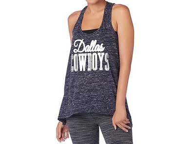 NFL Dallas Cowboys Women's Heathered Graphic Metallic Sleeveless Tank ...