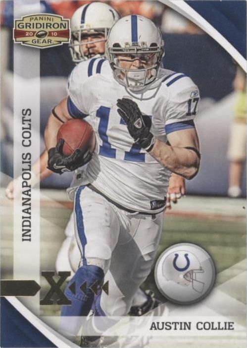2010 Panini Gridiron Gear - Austin Collie #60 Gold Xs /100 for sale ...