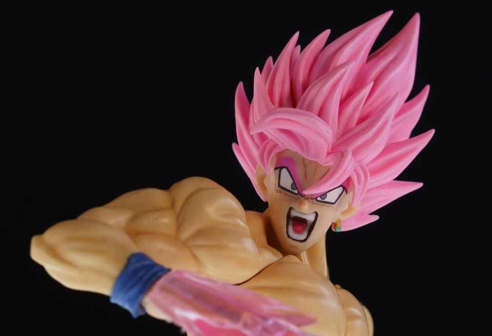 DL Custom shf 1/12 Scale Son Goku Black Zamasu Pink Hair Head Sculpt ...
