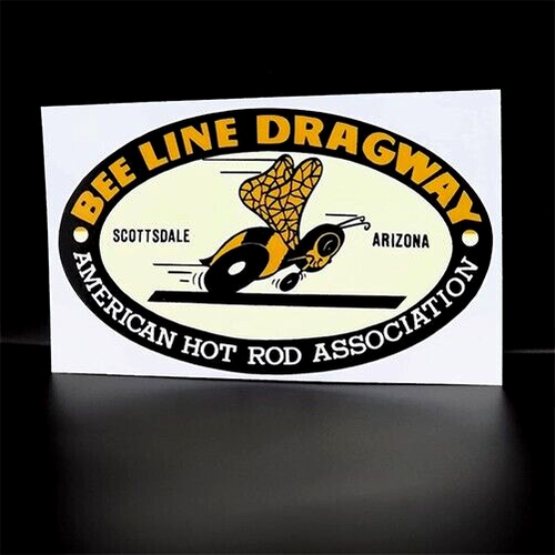 BEE LINE DRAGWAY Vintage Style DECAL, Vinyl car STICKER, hot rod, rat ...