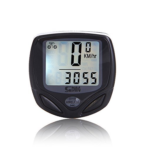 WIRELESS LCD BIKE COMPUTER SPEEDO ODOMETER WATERPROOF SPEEDOMETER CYCLE ...