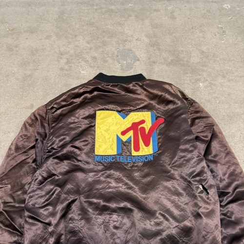 Vtg 80's MTV Raps Crew Cribs VJ Hip Hop Streetwear Satin Bomber Jacket ...