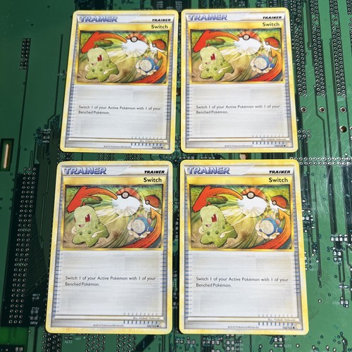 Switch 102/123 Heartgold & Soulsilver Pokemon Card Trainer Non-Holo 4 ...