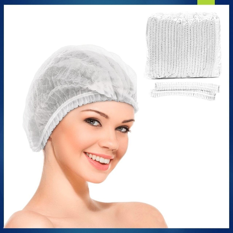 Disposable Caps Hair Net Food Catering Kitchen Mob Non Woven Workwear ...