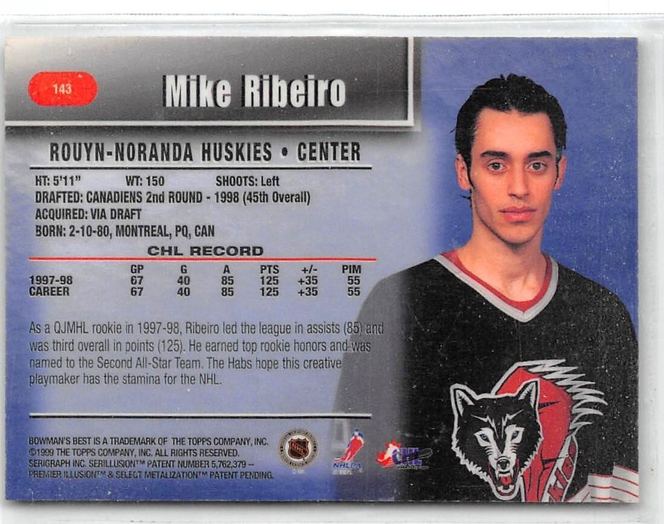 1998-99 Bowman's Best #143 Mike Ribeiro SP | eBay