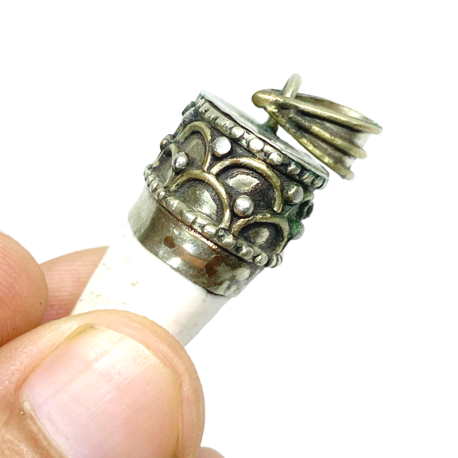 Tibetan Naga Conch Shell Horn Pendant - Ethnic Tribal Horn Tusk Tooth ...