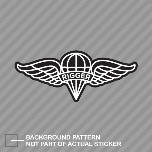 Parachute Rigger Badge Sticker Decal Vinyl riggers repair parachutes | eBay