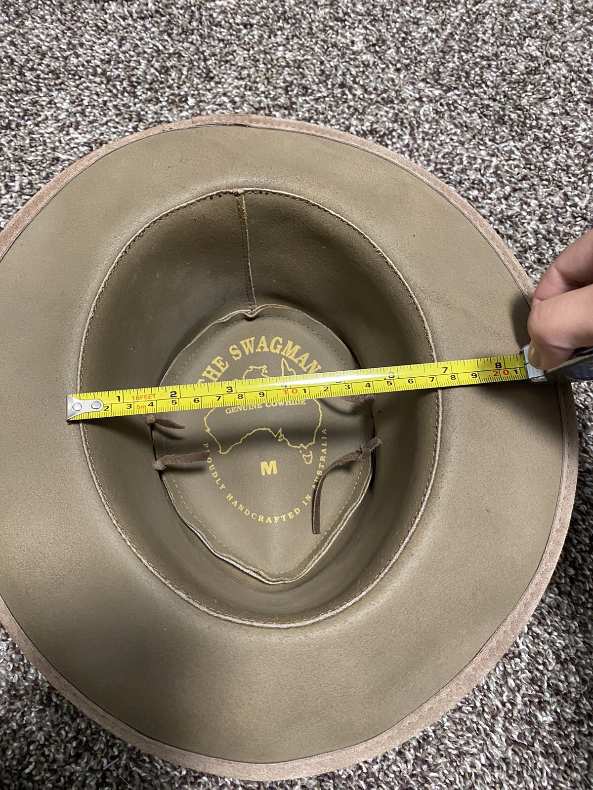 Mens The Swagman Genuine Cowhide Cowboy Hat Handcrafted In Austrailia ...