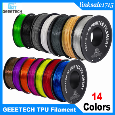 GEEETECH TPU 3D Printer Filament 1.75mm 1KG Spool Flexible Transparent ...