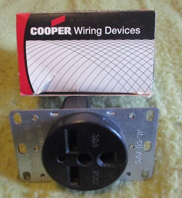 New Cooper 1234-Box Flush Power Receptacle 30A 250V 2 Pole 3 Wire | eBay