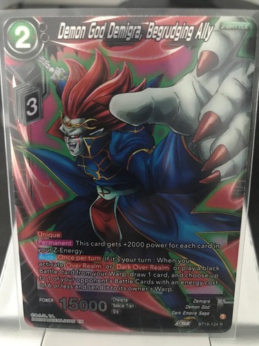 Demon God Demigra, Begruding Ally BT18-124 R Gem Mint Foil Dragon Ball ...