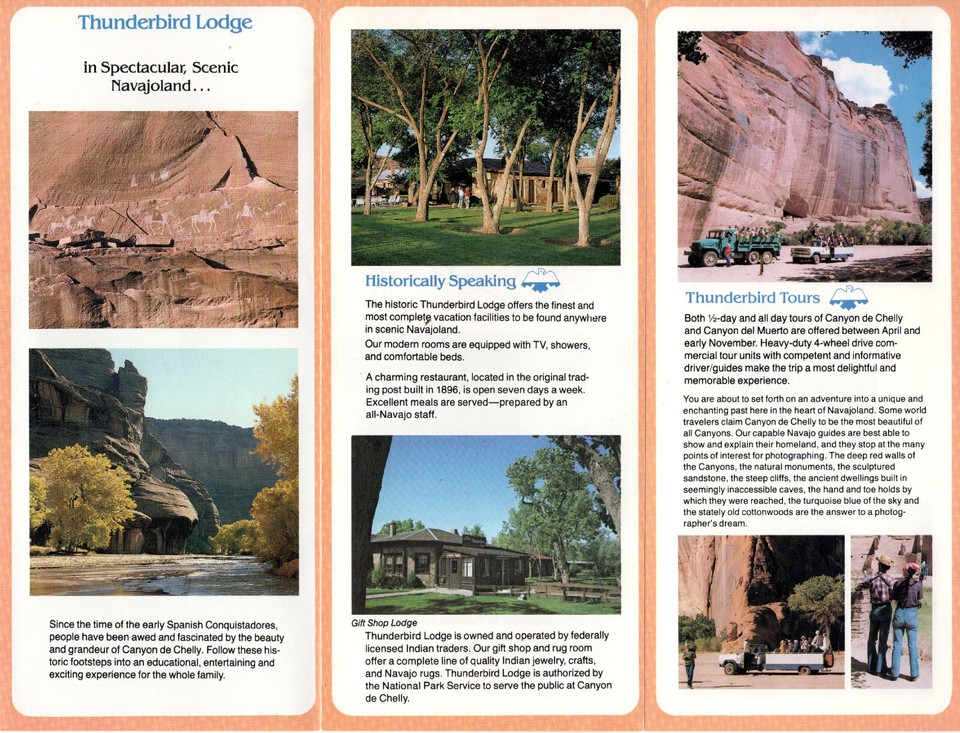 Thunderbird Lodge Canyon De Chelly Az Travel Brochure Color Photos