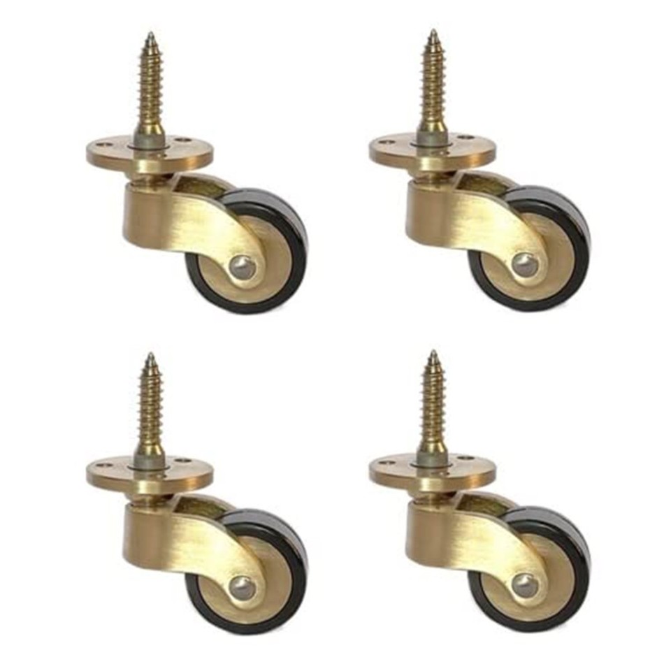 Brass Caster Wheels Silent Bearing Casters Easy To Install For Plant ...