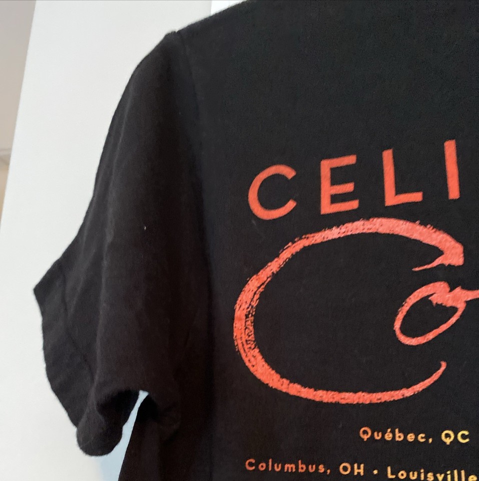 Celine Dion 2018 "Courage" Tour Black T-Shirt Fire In Background Size ...