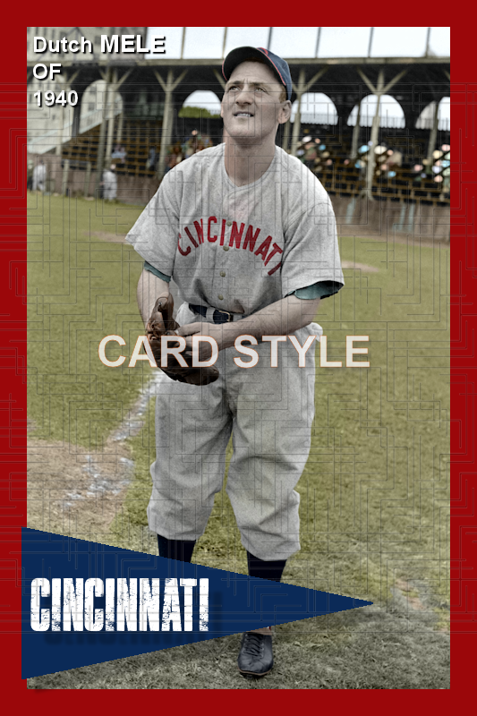 Dutch Mele - 1940 Cincinnati Reds - choose a size - colorized print | eBay