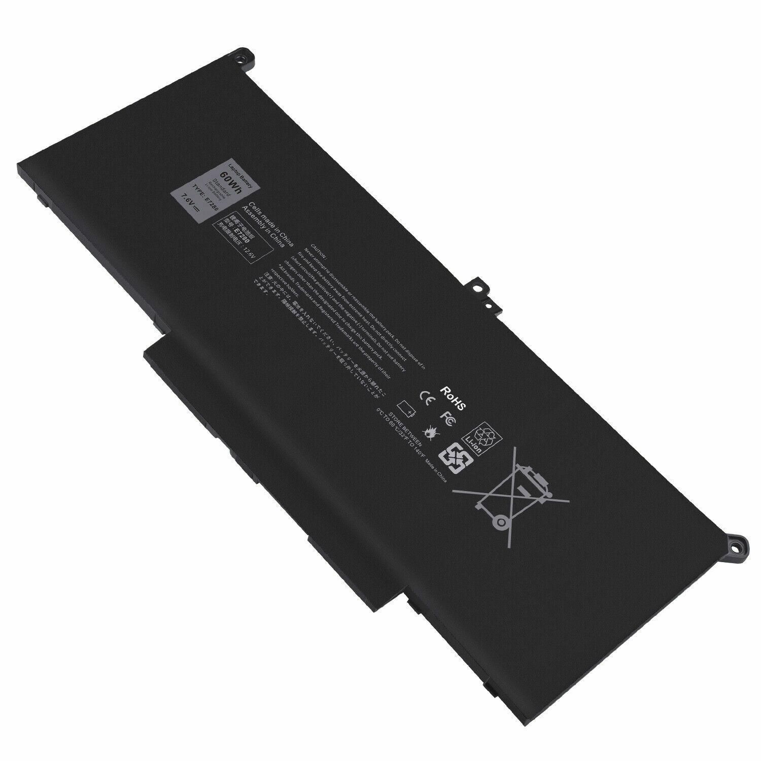 F3YGT DM3WC Battery For Dell Latitude 12 7280 7290 13 7380 7390 14 7480 ...
