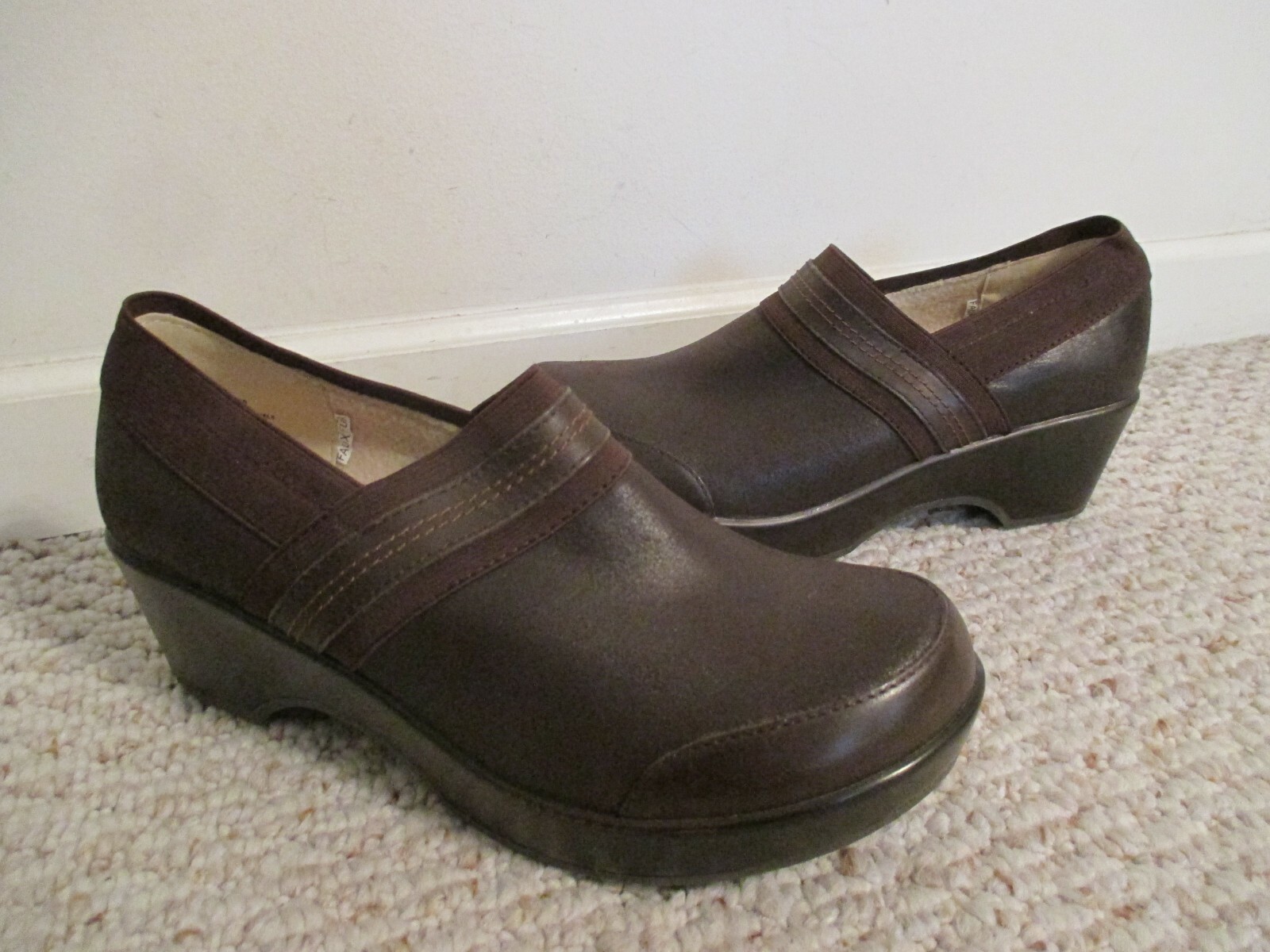 Jambu Bali Brown Leather Clogs Shoes Size 7.5 | eBay