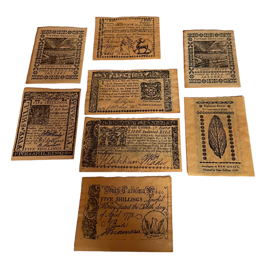 Independence Collection Colonial And Revolutionary War Currency ...