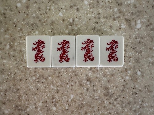 BRAND NEW White USA Mahjong Replacement Tiles Set of 4 Choice of Crack ...
