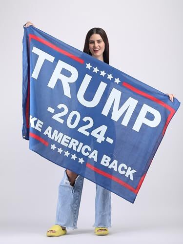 Trump Flag 2024 - Take America Back Again - 100% Cotton - Made in Light ...