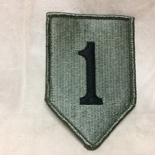 Military Patch Badge Army 1st Infantry Division ACU Hook Loop Back Black 1 Var | eBay